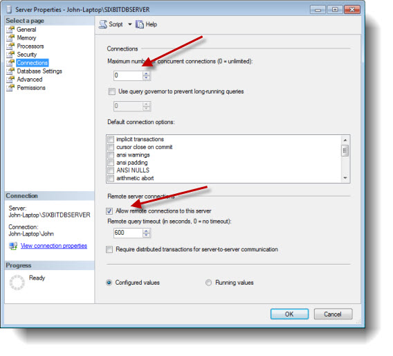 SQL Server Management Studio Settings for SixBit - Knowledgebase - SixBit Software